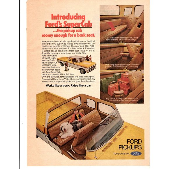 Ford | Wall Decor | Ford Pickup Introducing Fords Supercab 974 ...